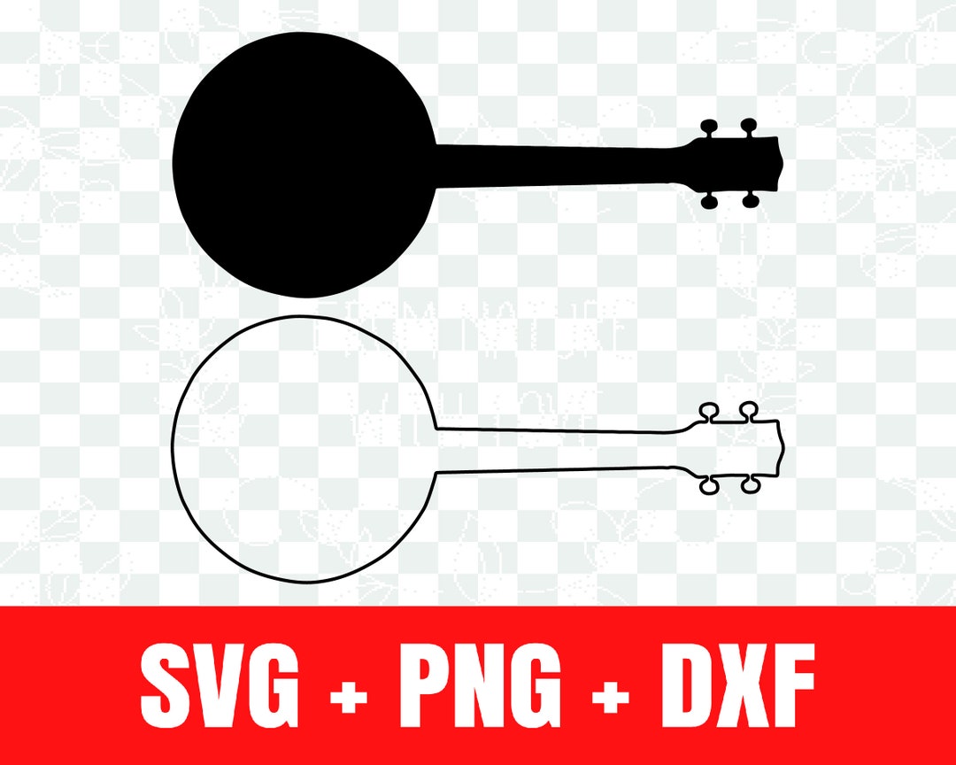 Banjo Silhouette Svg, Banjo Outline Svg - Etsy