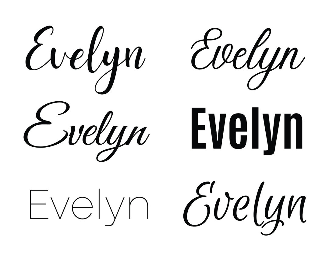 Evelyn Svg , Baby Names Svg, Wedding Names Svg - Etsy Evelyn Svg , Baby Names Svg, Wedding Names Svg - Etsy