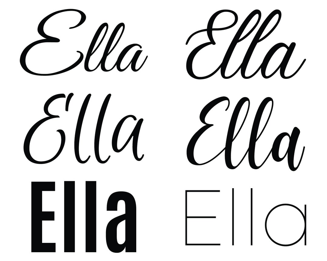 Ella Svg , Baby Names Svg, Wedding Names Svg - Etsy