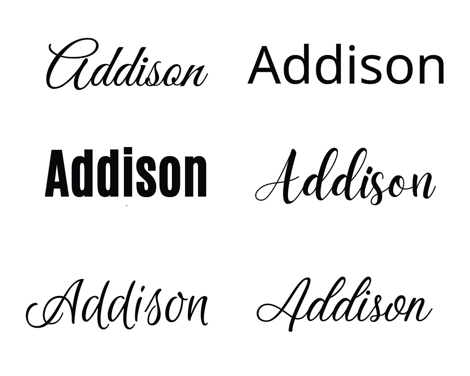 Addison Svg , Baby Names Svg, Wedding Names Svg - Etsy