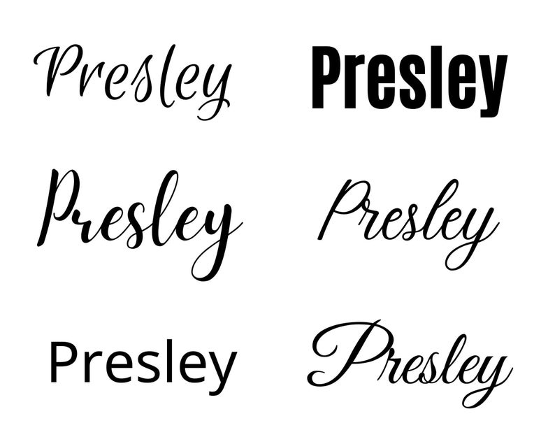 Presley Svg Presley Baby Name Svg Presley Wedding Name Svg - Etsy