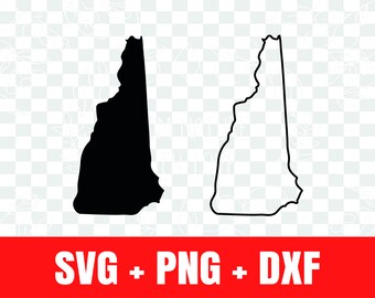 New Hampshire Outline Svg - Etsy