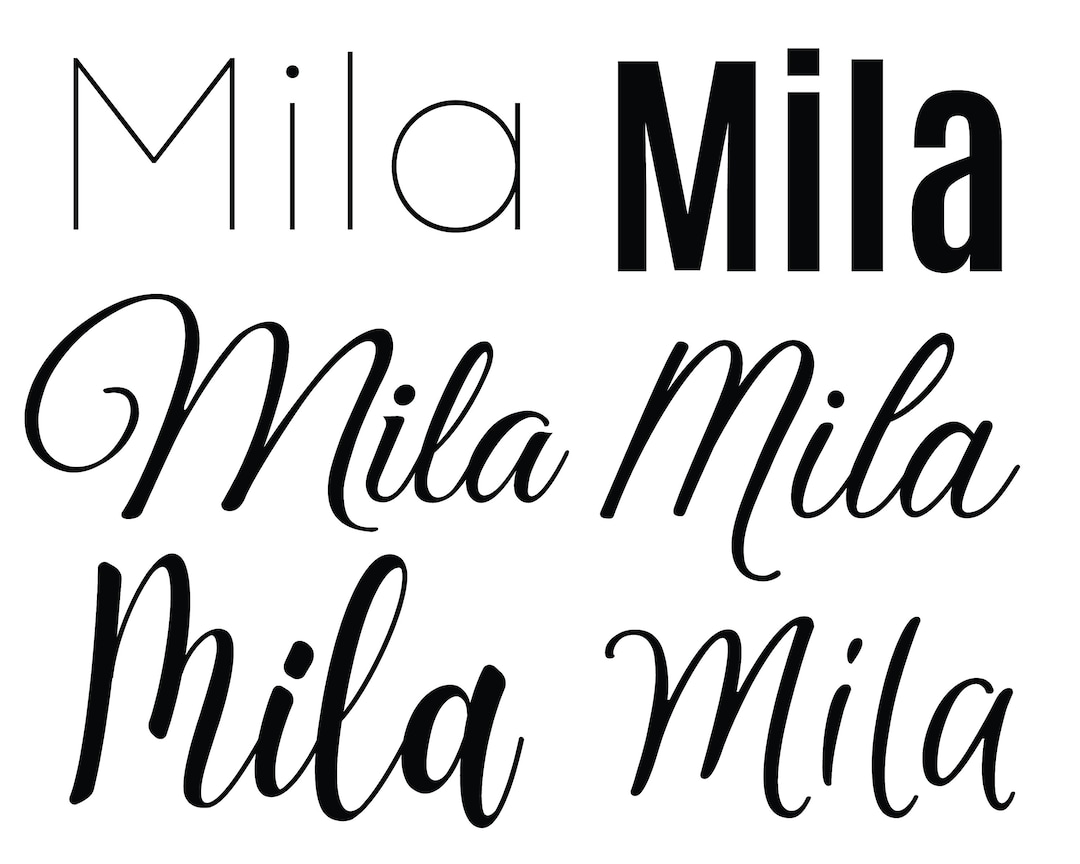 Mila Svg , Baby Names Svg, Wedding Names Svg - Etsy