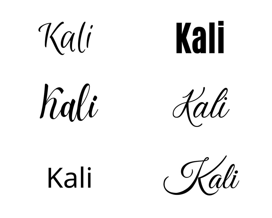 Kali Svg , Kali Baby Name Svg, Kali Wedding Name Svg - Etsy