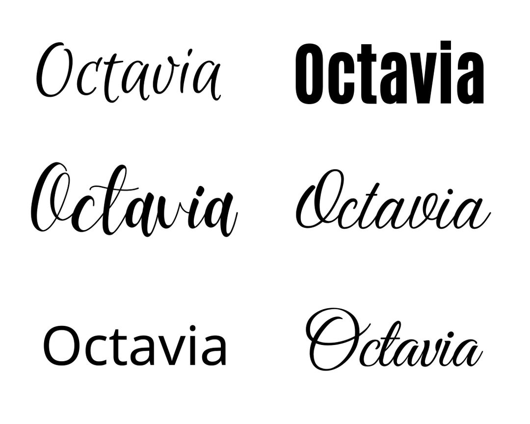 Octavia Svg , Octavia Baby Name Svg, Octavia Wedding Name Svg - Etsy