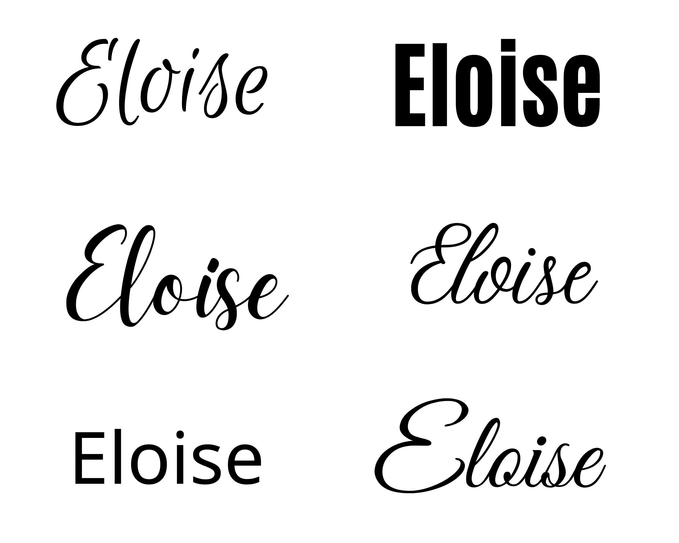 Eloise Svg , Eloise Baby Name Svg, Eloise Wedding Name Svg - Etsy