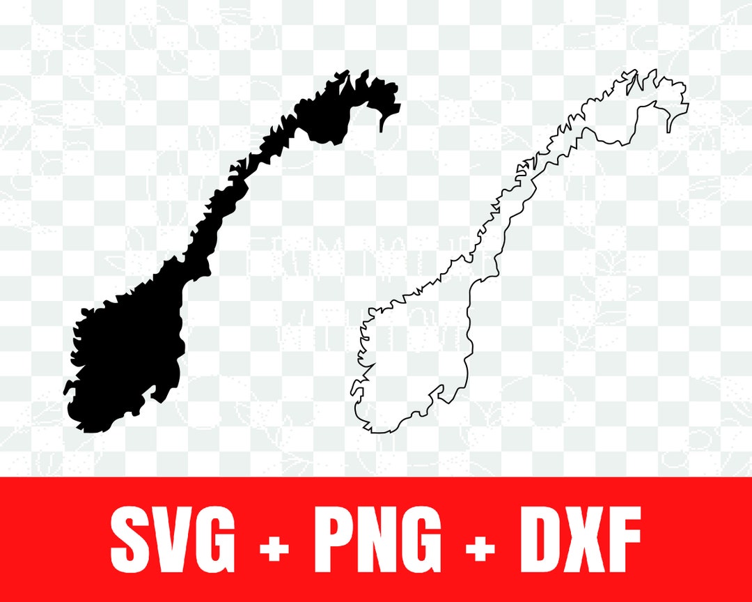 Norway Silhouette Svg, Norway Outline Svg - Etsy