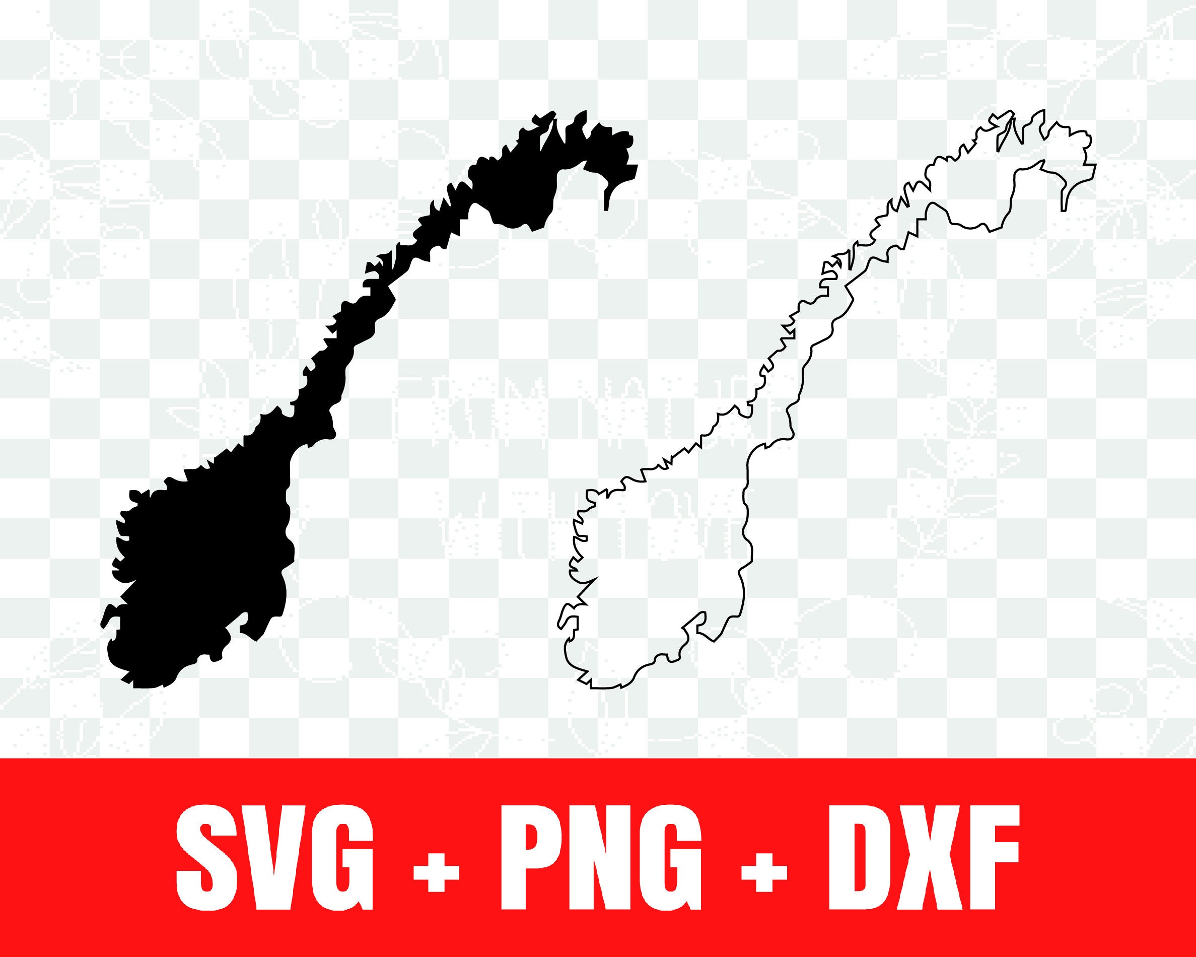 Norway Silhouette Svg, Norway Outline Svg - Etsy