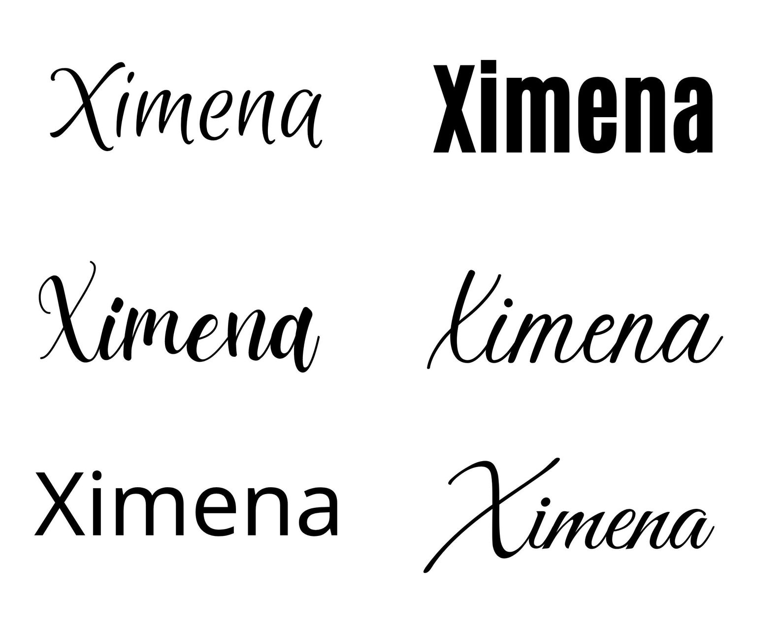 Ximena Svg , Ximena Baby Name Svg, Ximena Wedding Name Svg - Etsy