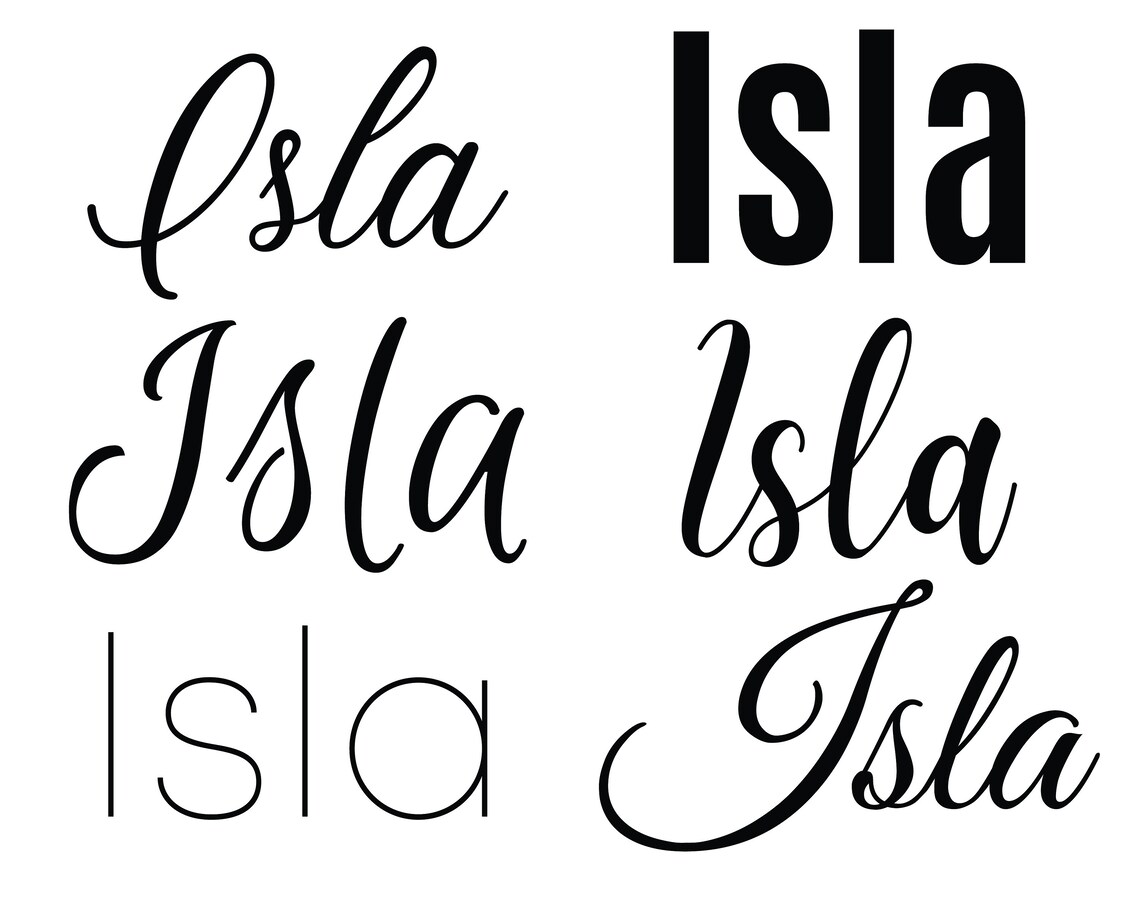 Isla Svg , Baby Names Svg, Wedding Names Svg - Etsy