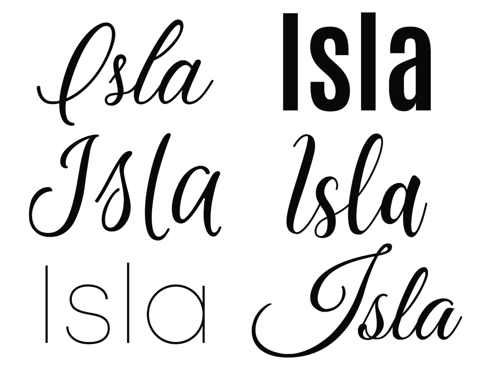 Isla Svg , Baby Names Svg, Wedding Names Svg - Etsy