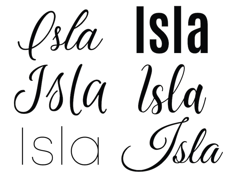 Isla Svg , Baby Names Svg, Wedding Names Svg - Etsy