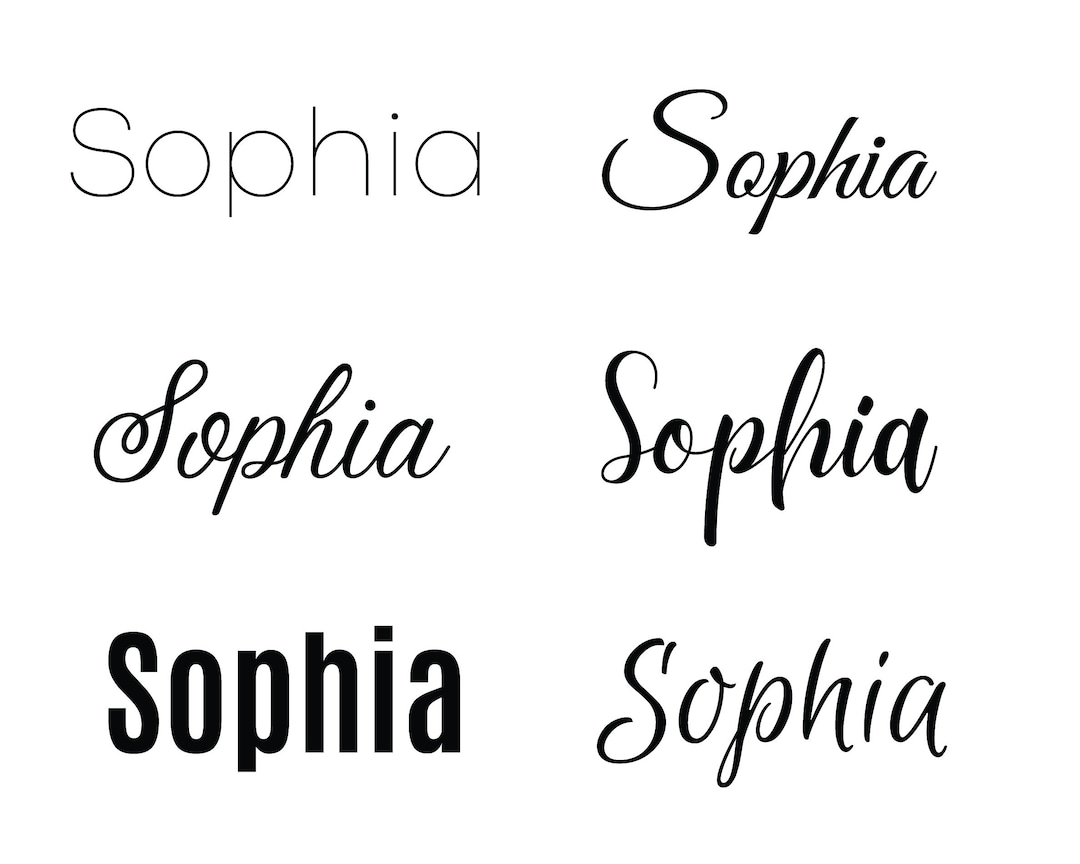 Sophia Svg , Baby Names Svg, Wedding Names Svg - Etsy