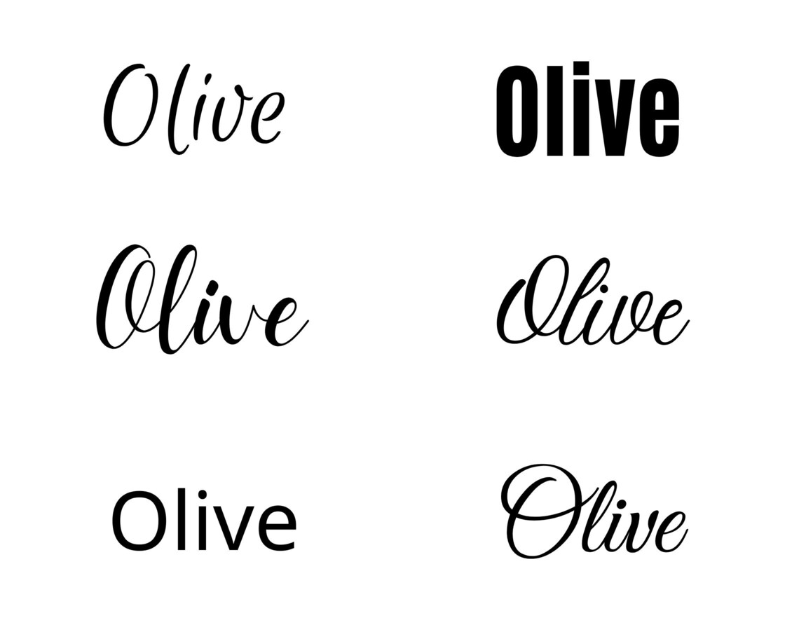 Olive Svg Olive Baby Name Svg Olive Wedding Name Svg - Etsy
