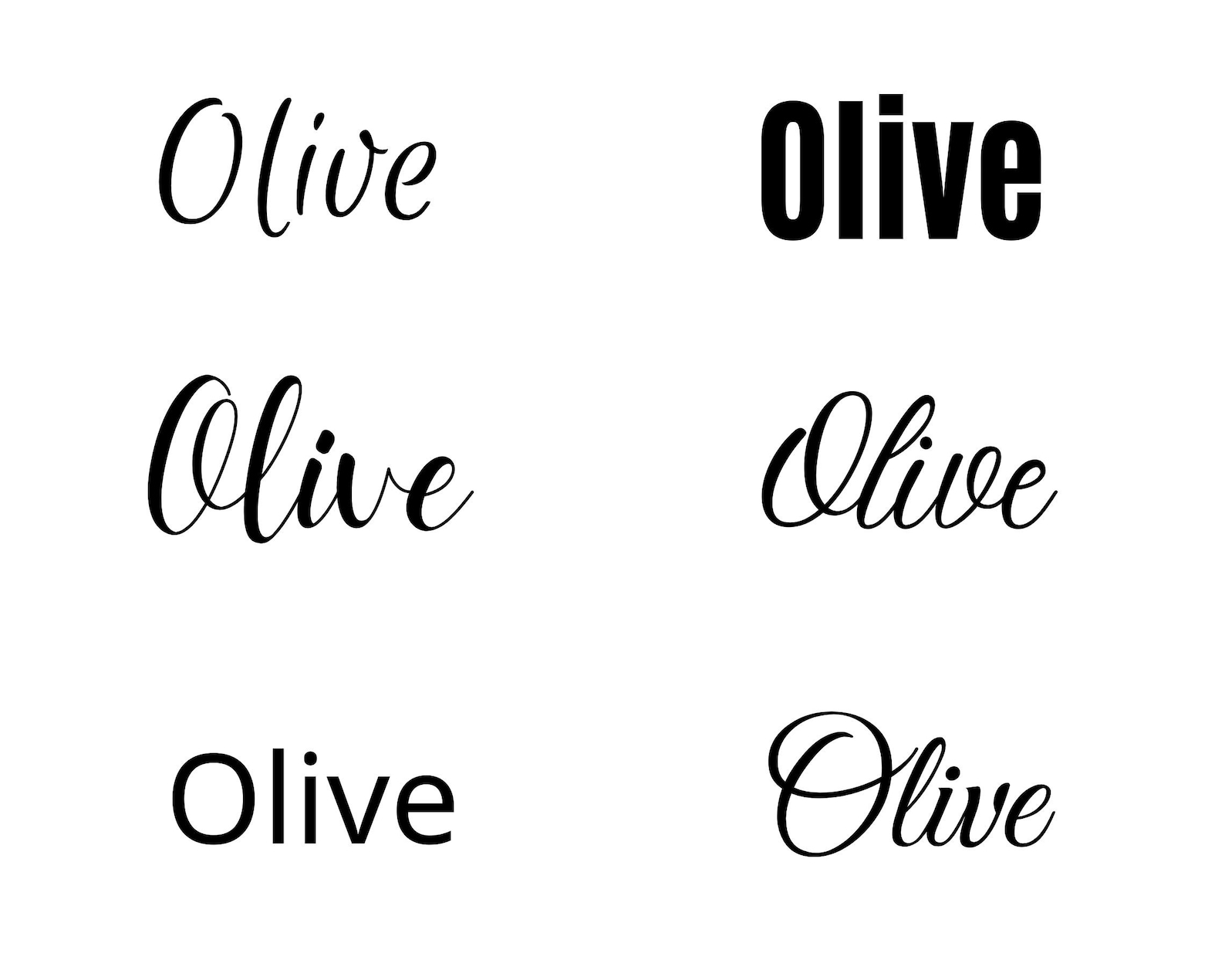 Olive Svg , Olive Baby Name Svg, Olive Wedding Name Svg - Etsy