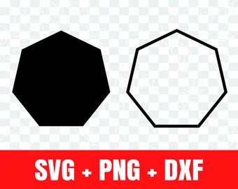 Heptagon Clipart Svg - Etsy