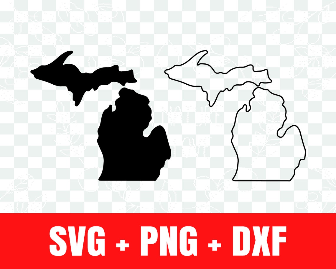 Michigan Silhouette Svg , Michigan Outline Svg - Etsy