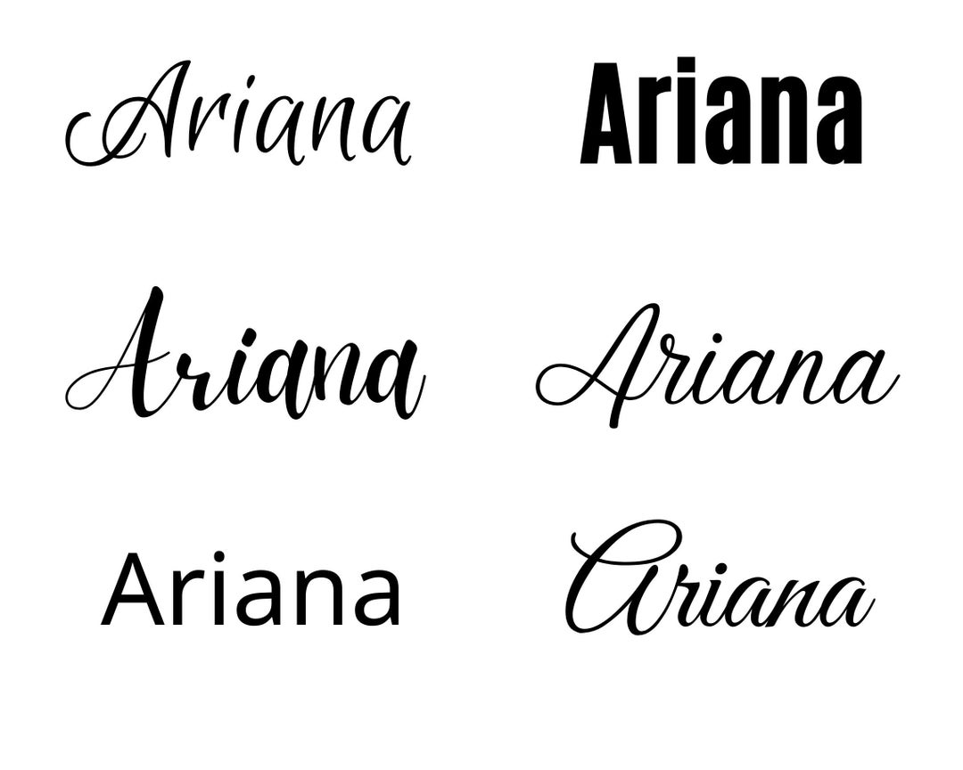 Ariana Svg , Ariana Baby Name Svg, Ariana Wedding Name Svg - Etsy