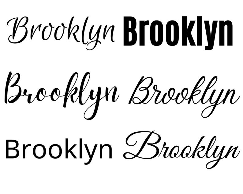 Brooklyn Svg Brooklyn Baby Name Svg Brooklyn Wedding Name - Etsy