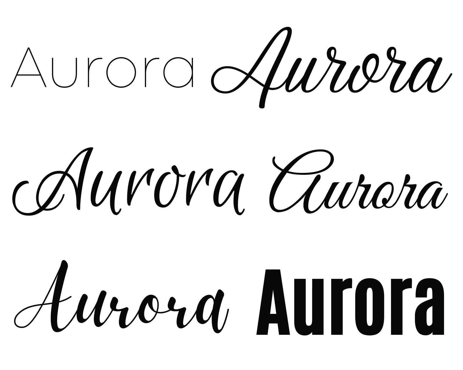 Aurora Svg , Baby Names Svg, Wedding Names Svg - Etsy