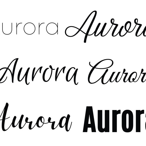 Aurora Name Svg - Etsy