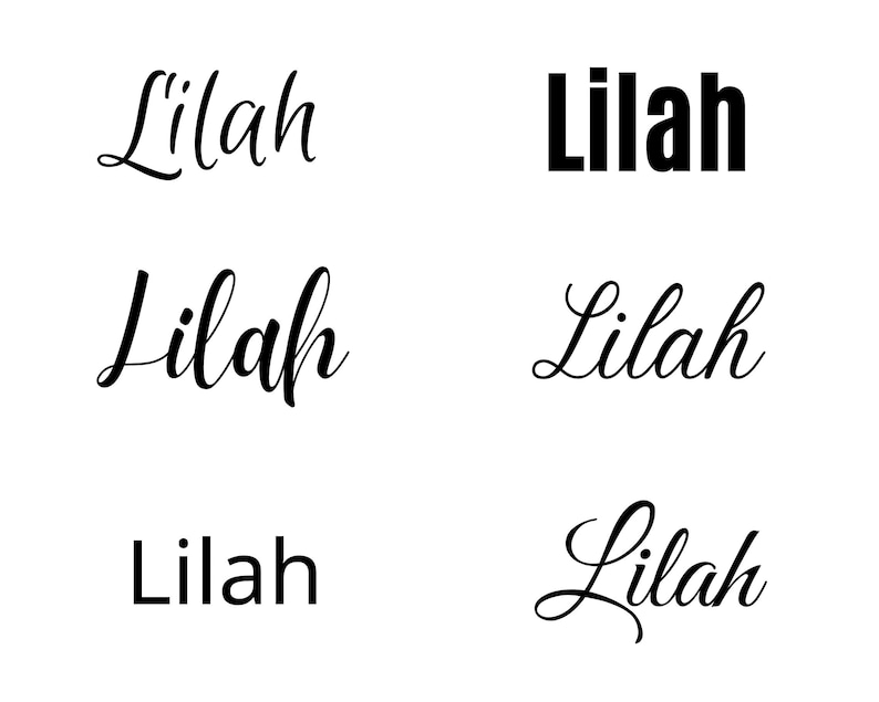 Lilah Svg Lilah Baby Name Svg Lilah Wedding Name Svg - Etsy