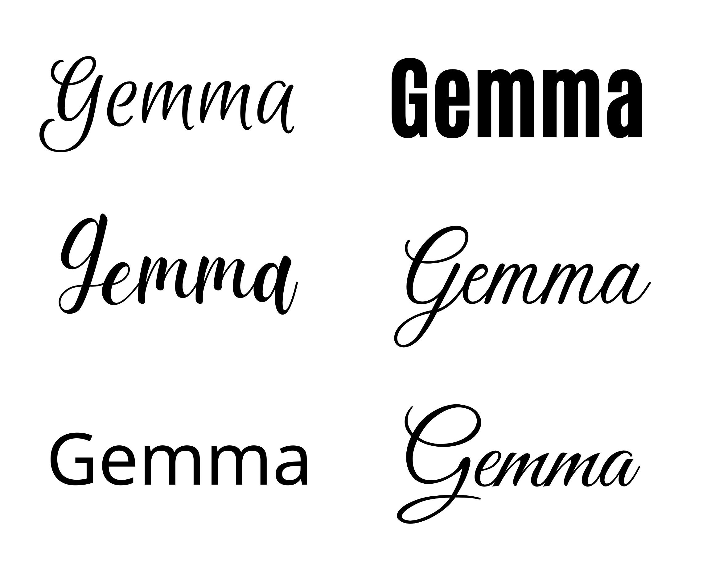 Gemma Svg , Gemma Baby Name Svg, Gemma Wedding Name Svg - Etsy
