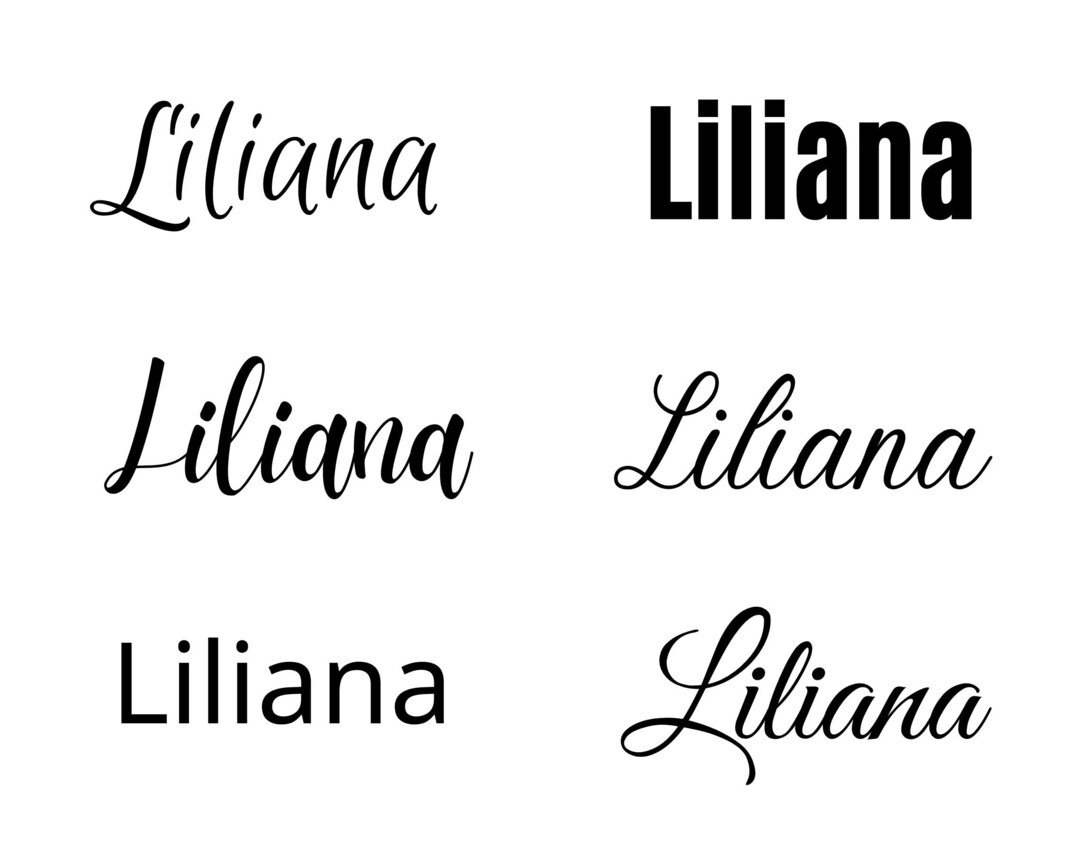 Liliana Svg , Liliana Baby Name Svg, Liliana Wedding Name Svg - Etsy