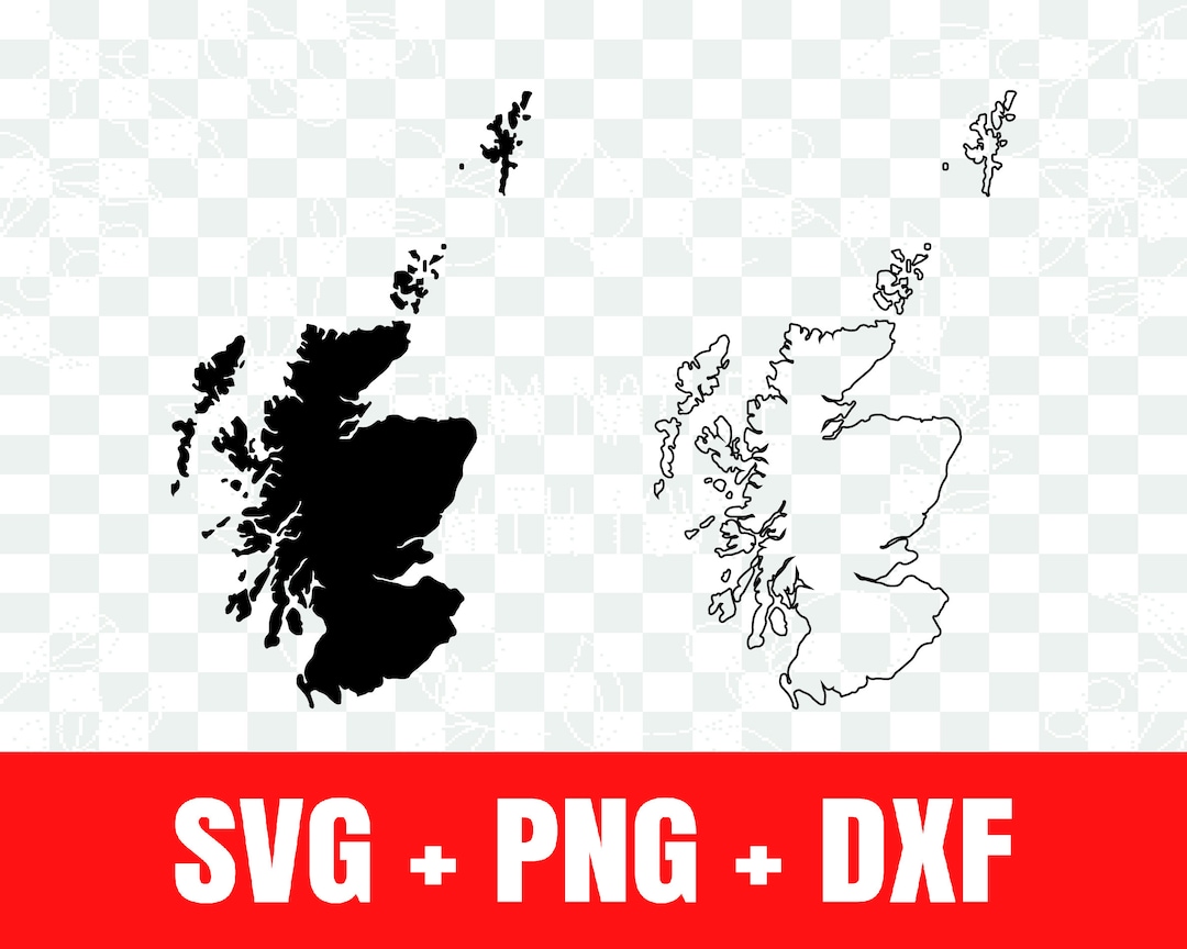 Scotland Silhouette Svg, Scotland Outline Svg - Etsy