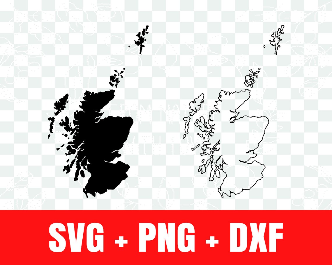 Scotland Silhouette Svg, Scotland Outline Svg - Etsy