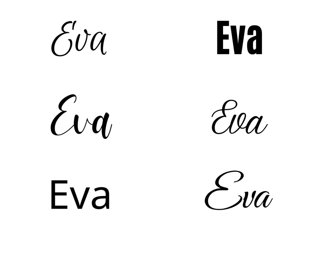 Eva Svg , Eva Baby Name Svg, Eva Wedding Name Svg - Etsy