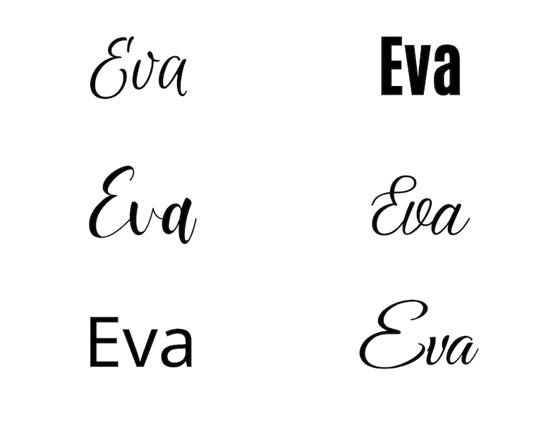 Eva Svg , Eva Baby Name Svg, Eva Wedding Name Svg - Etsy