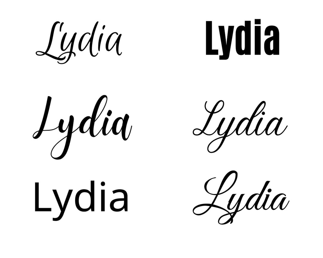 Lydia Svg , Lydia Baby Name Svg, Lydia Wedding Name Svg - Etsy