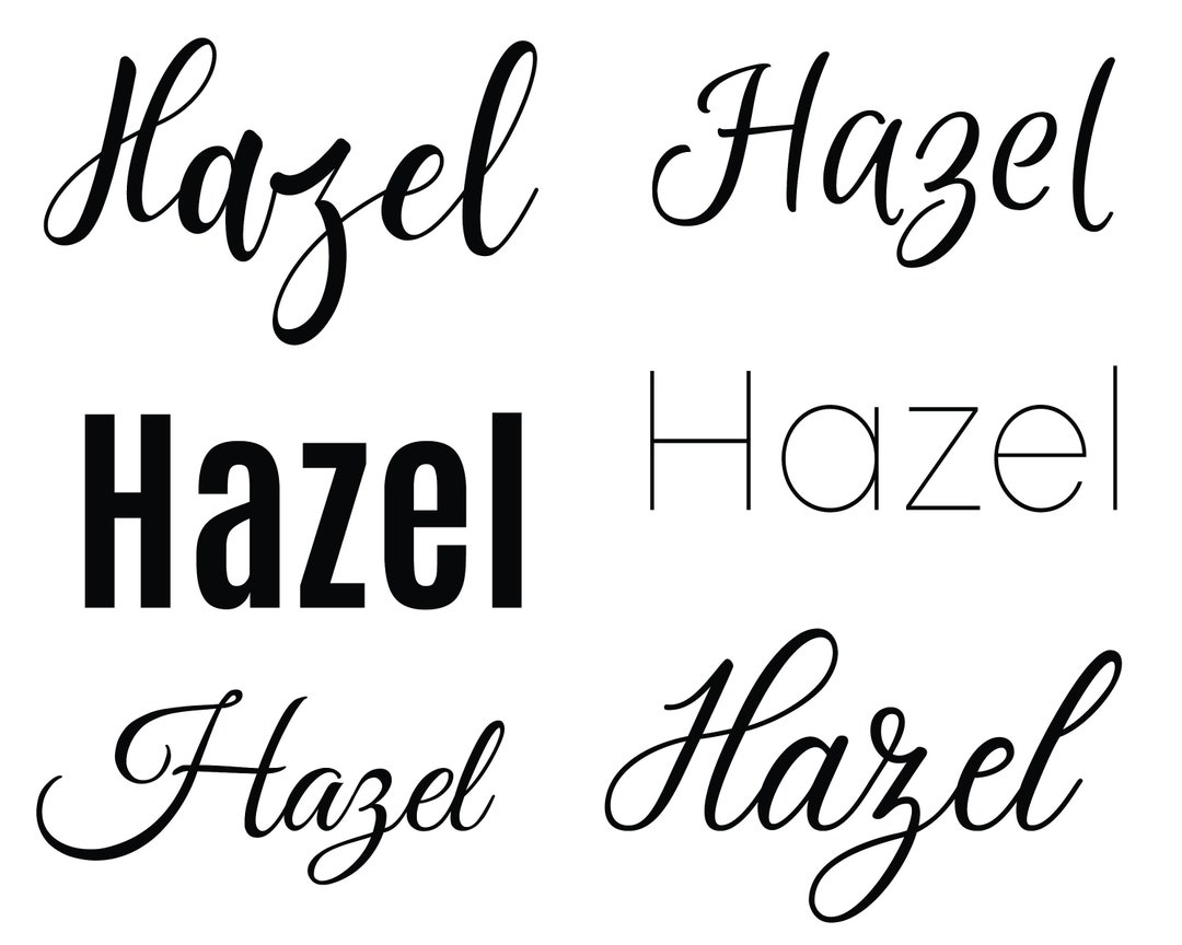 Hazel Svg , Baby Names Svg, Wedding Names Svg - Etsy