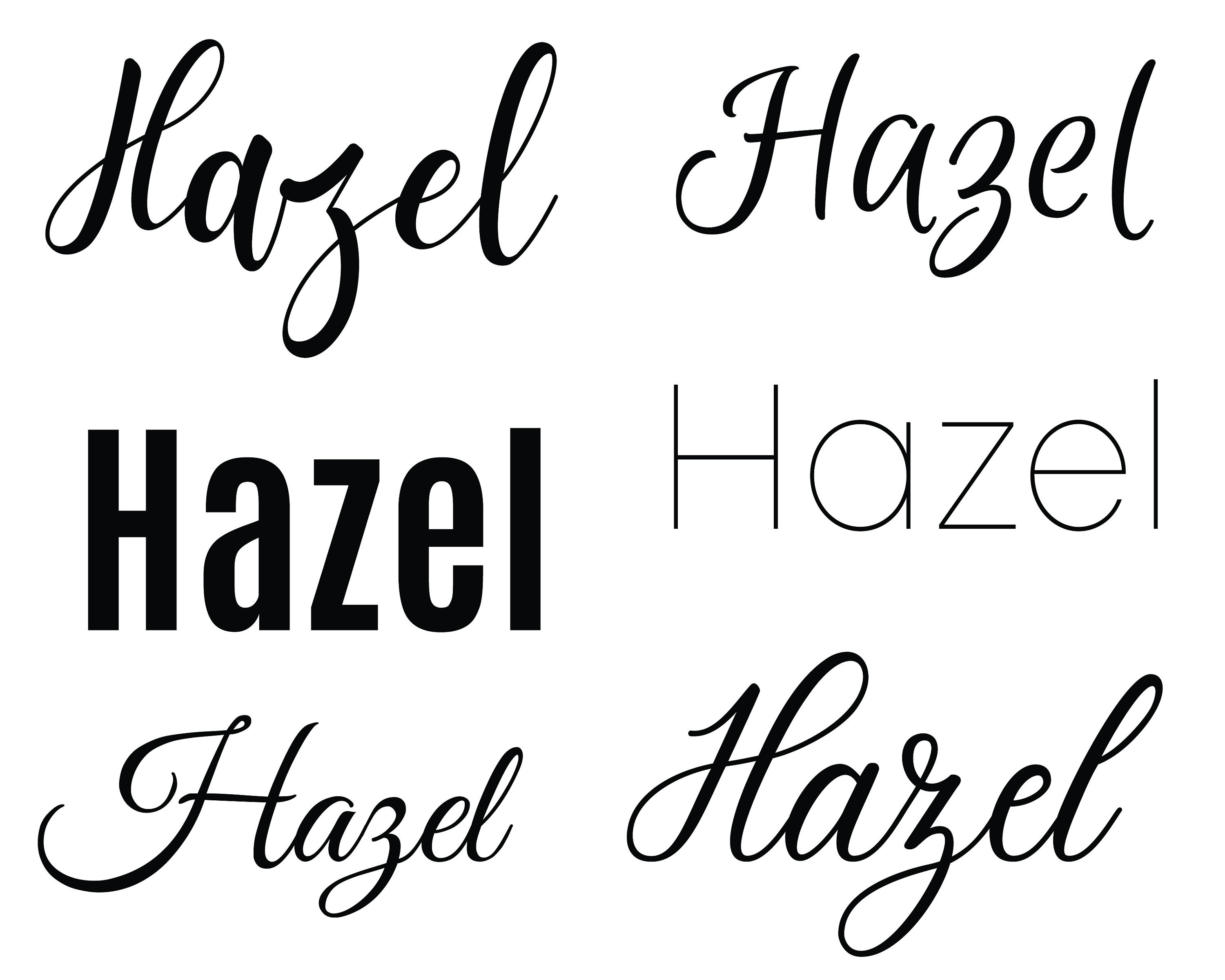 Hazel svg , Nombres de bebés svg, Nombres de boda svg - Etsy México