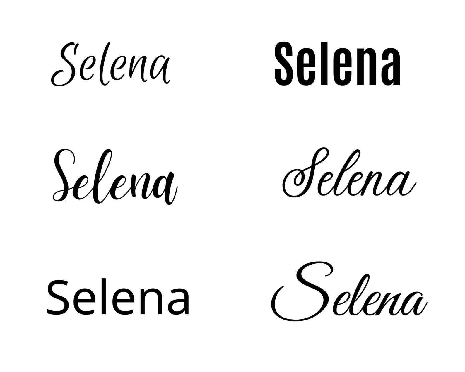 Selena Svg , Baby Names Svg, Wedding Names Svg - Etsy