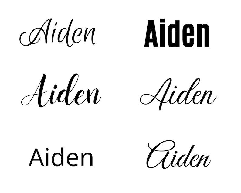 Aiden Svg , Aiden Baby Name Svg, Aiden Wedding Name Svg - Etsy