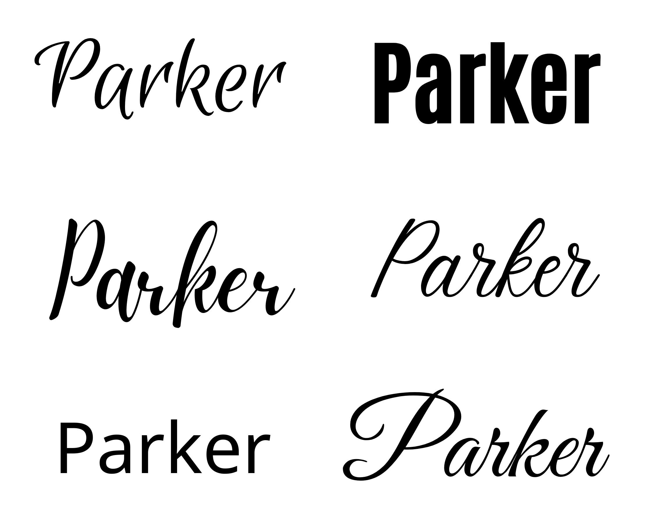 Parker Svg , Parker Baby Name Svg, Parker Wedding Name Svg - Etsy Canada