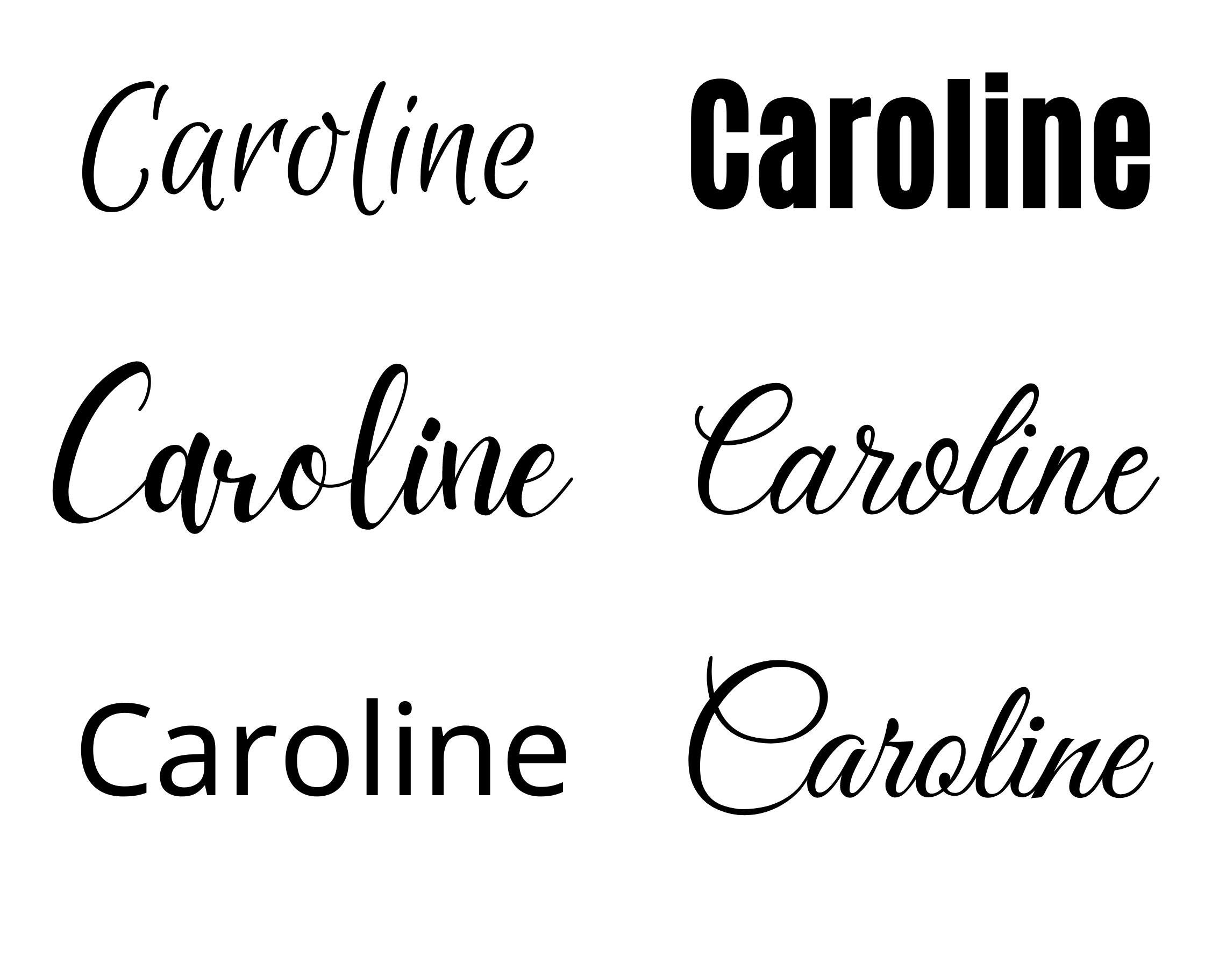 Caroline Svg Caroline Baby Name Svg Caroline Wedding Name - Etsy UK