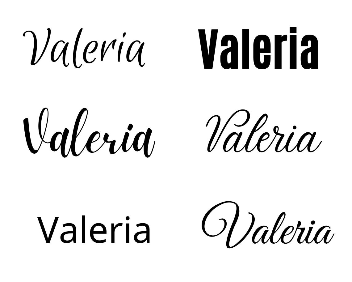 Valeria Svg Valeria Baby Name Svg Valeria Wedding Name Svg - Etsy