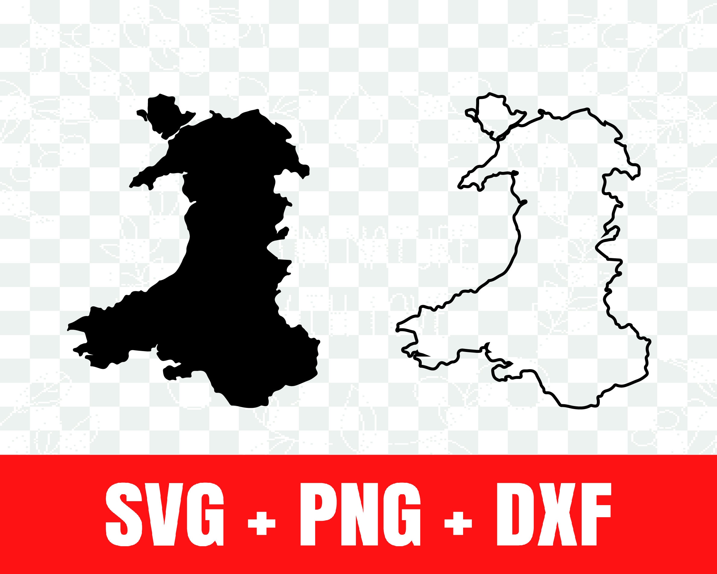 Wales Silhouette Svg Wales Outline Svg - Etsy