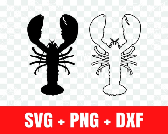 Lobster Silhouette Svg Lobster Outline Svg - Etsy