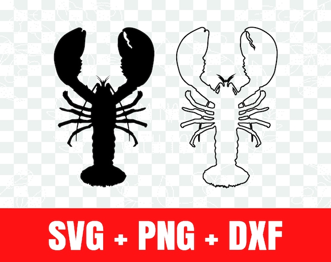 Lobster Line Drawing. Svg Png Eps Dxf Cut Files. - Etsy Canada