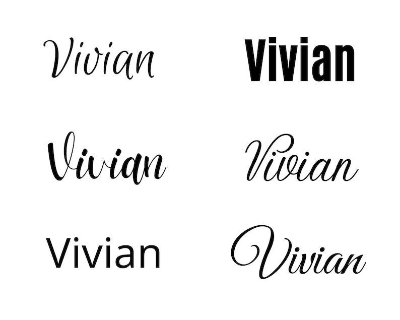 Vivian Svg Vivian Baby Name Svg Vivian Wedding Name Svg - Etsy