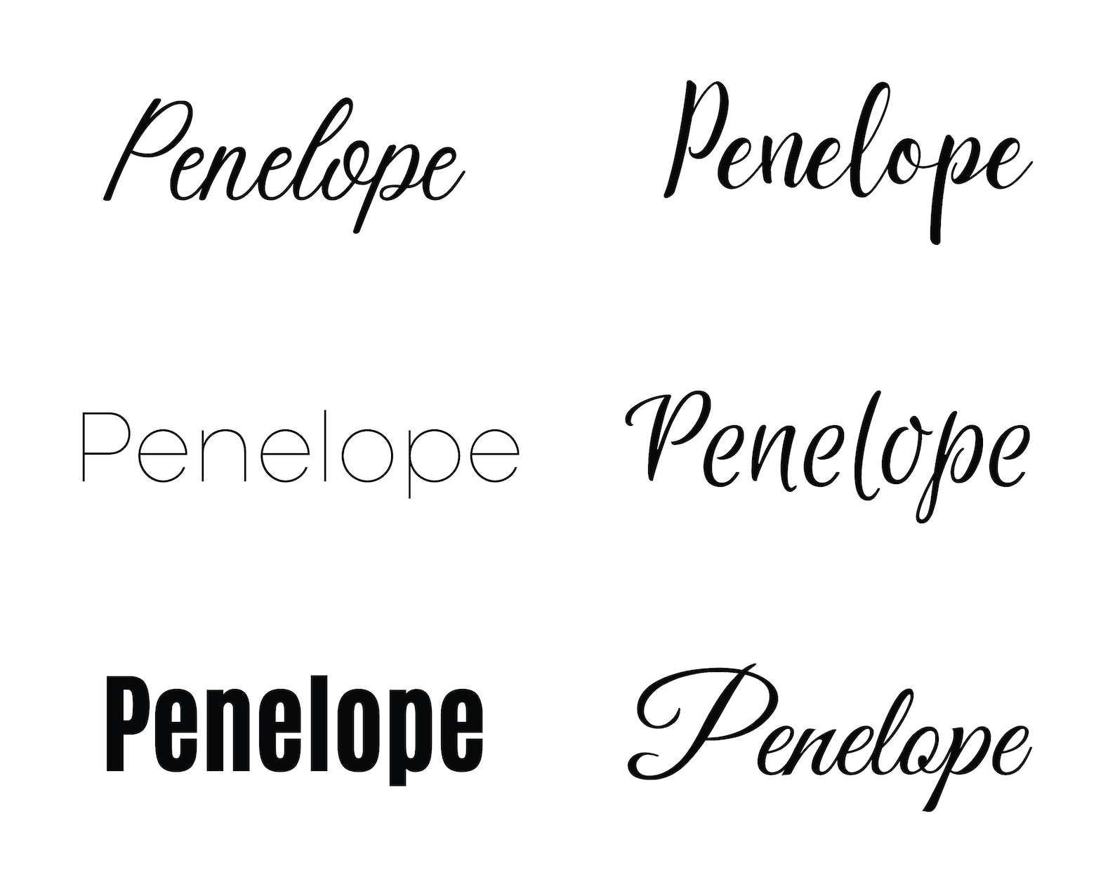 Penelope Svg Baby Names Svg Wedding Names Svg - Etsy