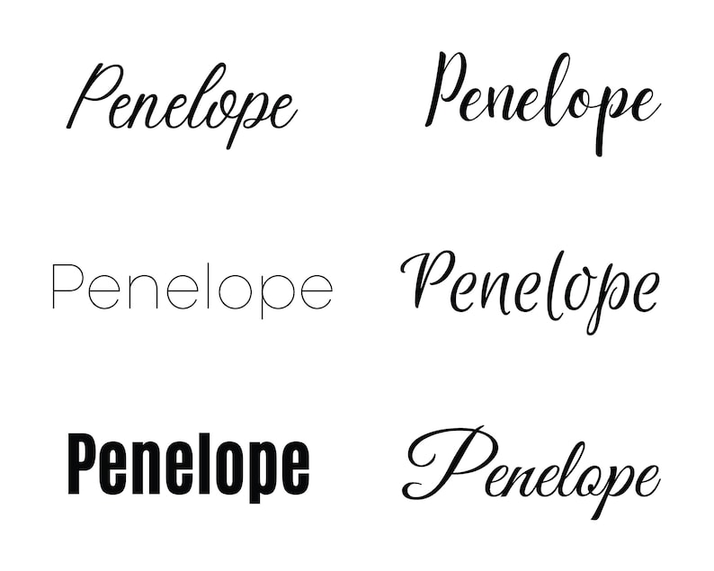 Penelope Svg , Baby Names Svg, Wedding Names Svg - Etsy