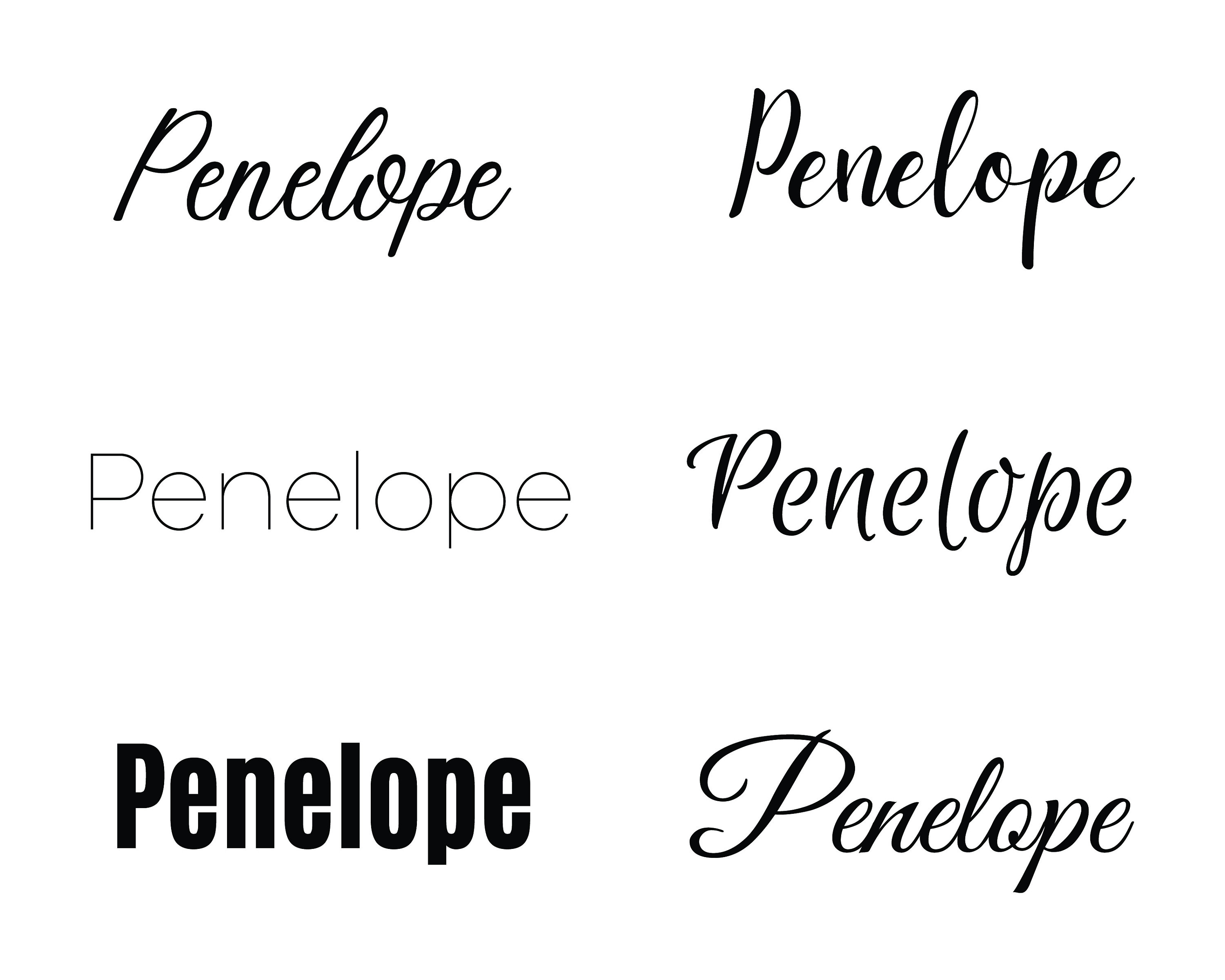 Penelope Svg , Baby Names Svg, Wedding Names Svg - Etsy Ireland