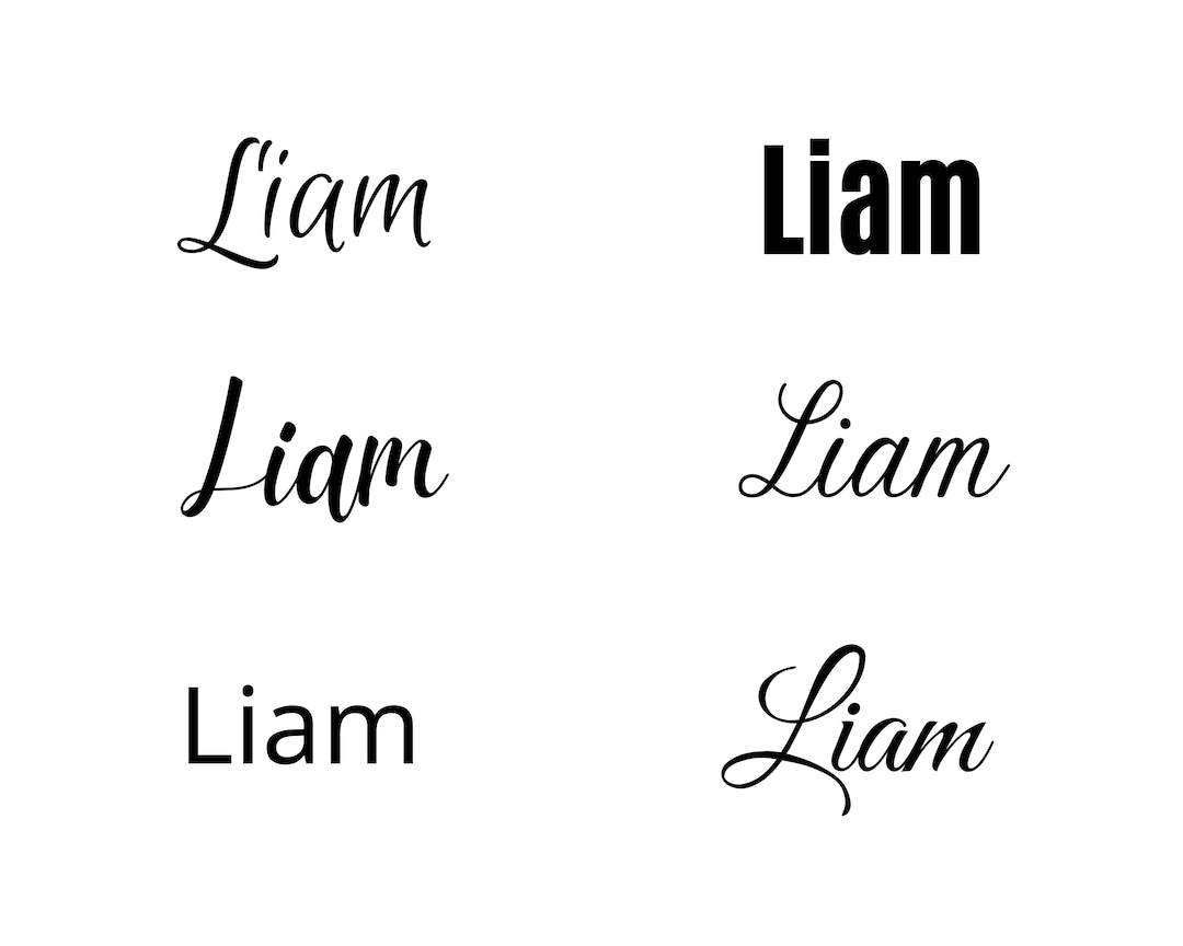 Liam Svg , Liam Baby Name Svg, Liam Wedding Name Svg - Etsy