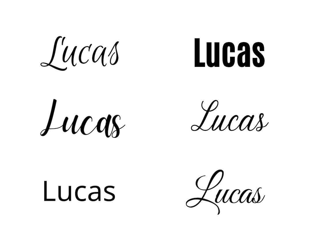 Lucas Svg , Lucas Baby Name Svg, Lucas Wedding Name Svg - Etsy
