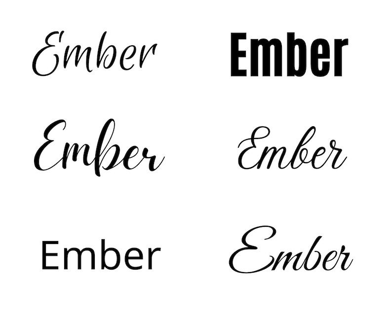 Ember Svg Ember Baby Name Svg Ember Wedding Name Svg - Etsy